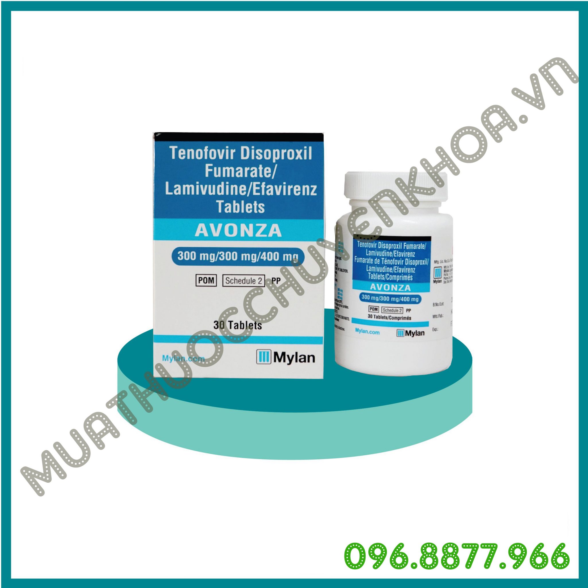 Thuốc Avonza 300mg/300mg/400mg - Điều Trị HIV