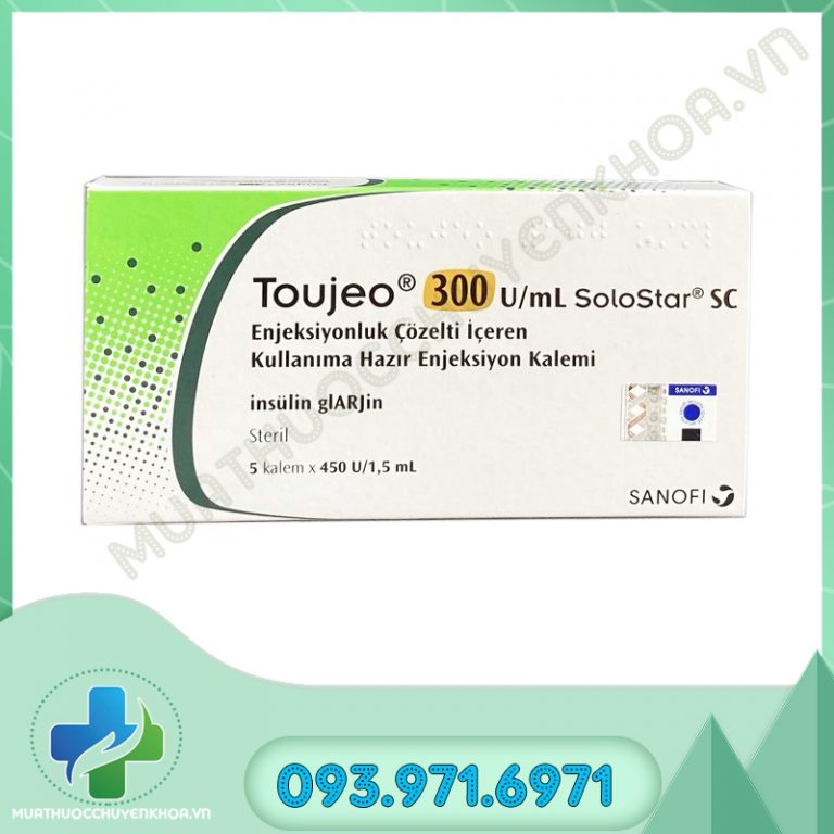Thuốc Toujeo 300U/mL SoloStar SC (Insulin Glargine) - Bút Tiêm Tiểu Đường