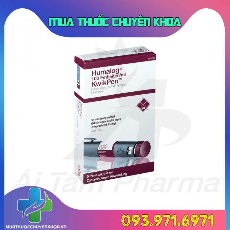 Thuốc Humalog Kwikpen 100IU/ml (Insulin Lispro) - Điều Trị Tiểu Đường